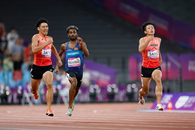 【杭州2022アジア大会】DAY2ハイライト：大混戦の男子400m、キャプテン佐藤拳が銀メダル！男子10000mは田澤・塩尻が4・5位 - スポーツナビ