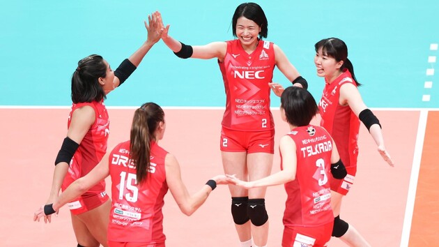 【バレー/Vリーグ】V1男子・サントリーが勝利してファイナルステージ進出決定！V1女子・NECが勝利し、ファイナルステージの対戦カードが確定 - スポーツナビ