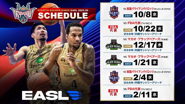 東アジアスーパーリーグ(EASL)2025-26シーズン対戦カードおよび開催日決定 - スポーツナビ